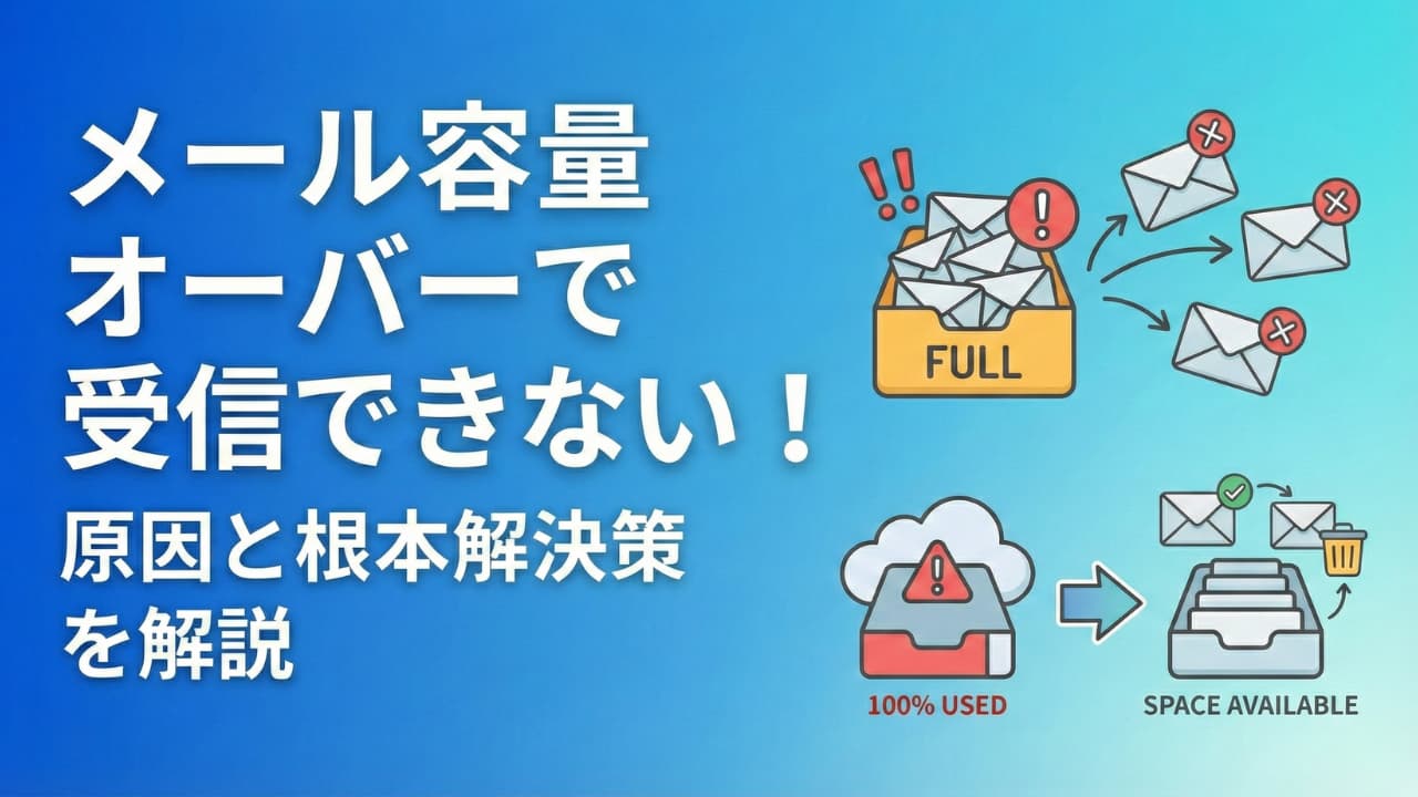 【50GBへ拡張】メール容量オーバーで受信できない！原因と根本解決策を解説 | 株式会社WITHWIT